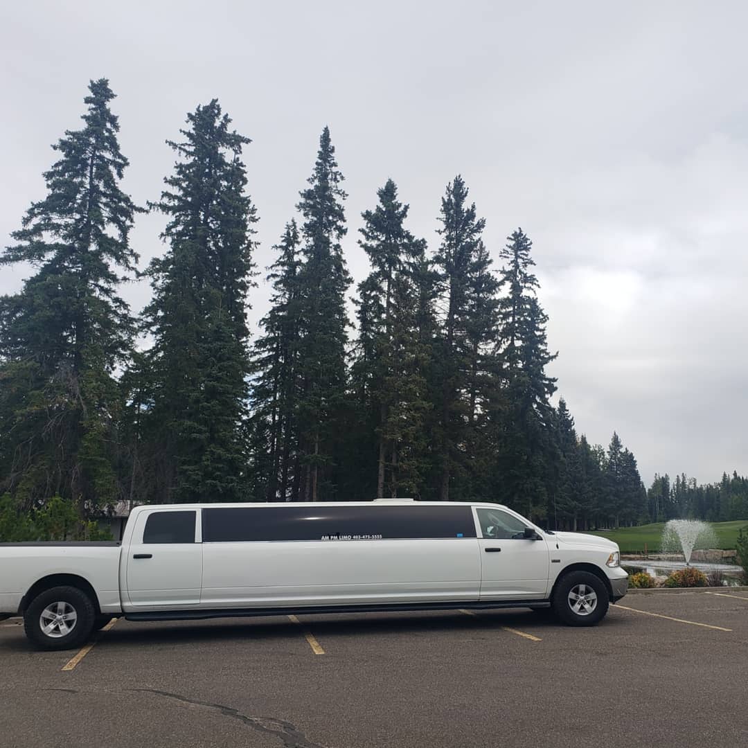 White Dodge Ram Limo: Unique Truck Limousine | AMPM Limo