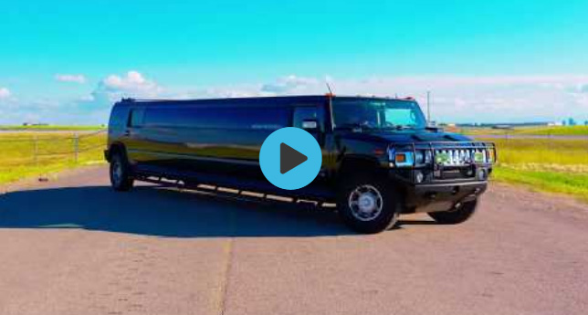 Blue Hummer Limo