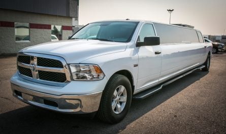 White Dodge Ram Limo: Unique Truck Limousine | AMPM Limo